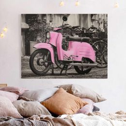 Bilderwelten Leinwandbild Pinker Roller
