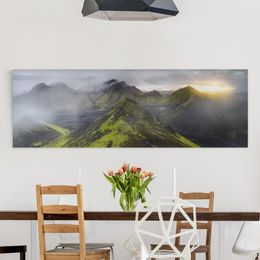 Bilderwelten Leinwandbild - Panorama Storkonufell Island