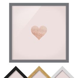 Bilderwelten Bild mit Rahmen Glitzerndes Herz