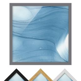 Bilderwelten Bild mit Rahmen Meliertes Mittelblau