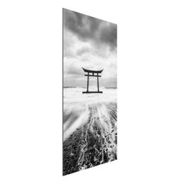 Bilderwelten Alu-Dibond Outdoor Bild Japanisches Torii im Meer