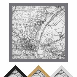 Bilderwelten Bild mit Rahmen Vintage Karte St Germain Paris