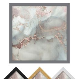 Bilderwelten Bild mit Rahmen Farbexperimente Marmor Pastell und Gold
