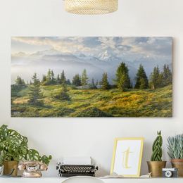 Bilderwelten Leinwandbild - Querformat &Eacute;mosson Wallis Schweiz