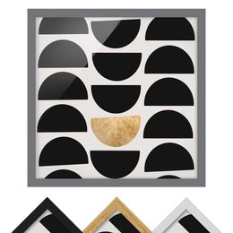 Bilderwelten Bild mit Rahmen Geometrischer Halbkreis II