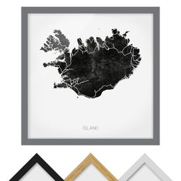 Bilderwelten Bild mit Rahmen Schwarzes Island