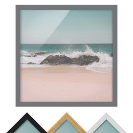 Bilderwelten Bild mit Rahmen Sonniger Strand Mexico