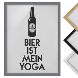 Bilderwelten Bild mit Rahmen Bier Ist Mein Yoga