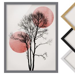 Bilderwelten Bild mit Rahmen Baum im Nachthimmel