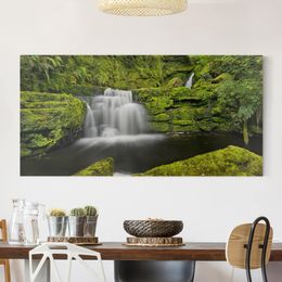 Bilderwelten Leinwandbild - Querformat Lower McLean Falls in Neuseeland