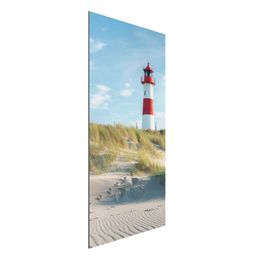 Bilderwelten Alu-Dibond Outdoor Bild Leuchtturm an der Nordsee