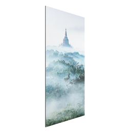 Bilderwelten Alu-Dibond Outdoor Bild Morgennebel &uuml;ber dem Dschungel von Bagan