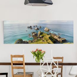 Bilderwelten Leinwandbild - Panorama Nugget Point in Neuseeland