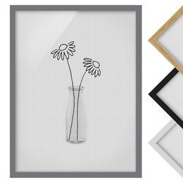Bilderwelten Bild mit Rahmen Blumen Stillleben
