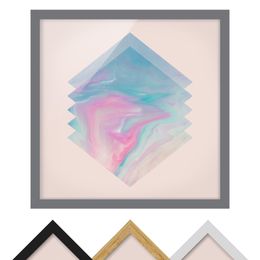 Bilderwelten Bild mit Rahmen Pinkes Wasser Marmor