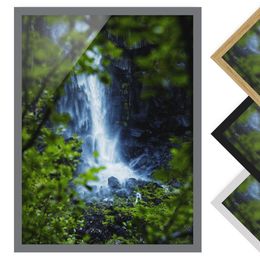 Bilderwelten Bild mit Rahmen Blick zum Wasserfall