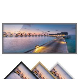 Bilderwelten Bild mit Rahmen Sonnenuntergang im Paradies