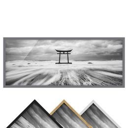 Bilderwelten Bild mit Rahmen Japanisches Torii im Meer