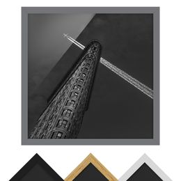 Bilderwelten Bild mit Rahmen New York Flat Iron mit Flugzeug