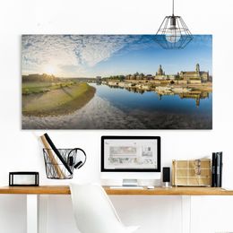 Bilderwelten Leinwandbild Die wei&szlig;e Flotte von Dresden