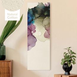 Bilderwelten Leinwandbild Blumenbogen mit Gold