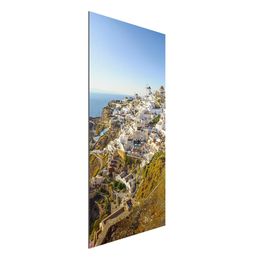 Bilderwelten Alu-Dibond Outdoor Bild Oia auf Santorini