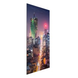 Bilderwelten Alu-Dibond Outdoor Bild Nachtlichter von Macau