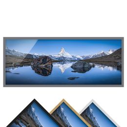 Bilderwelten Bild mit Rahmen Stellisee vor dem Matterhorn