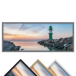 Bilderwelten Bild mit Rahmen Sunset at the Lighthouse