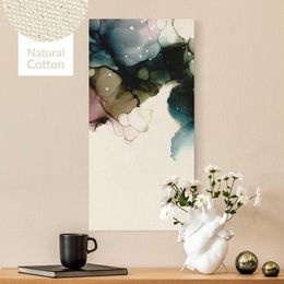 Bilderwelten Leinwandbild Blumenbogen mit Gold