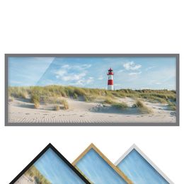 Bilderwelten Bild mit Rahmen Leuchtturm an der Nordsee