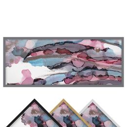 Bilderwelten Bild mit Rahmen Wellenreiten in Violett mit Ros&eacute;gold