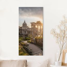 Bilderwelten Leinwandbild Forum Romanum bei Sonnenaufgang