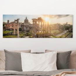 Bilderwelten Leinwandbild Forum Romanum bei Sonnenaufgang