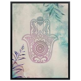 Bilderwelten Leinwandbild Hand der Fatima Aquarell