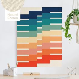 Bilderwelten Leinwandbild Moderne Regenbogen Geometrie
