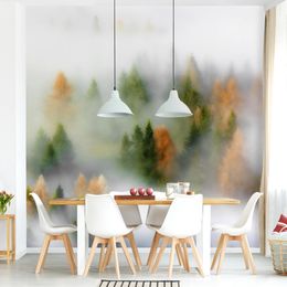 Bilderwelten Fototapete Nebelwald im Herbst
