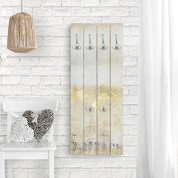Bilderwelten Wandgarderobe Holzpalette Goldene Farbfelder I