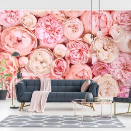 Bilderwelten Fototapete Rosen Ros&eacute; Koralle Shabby