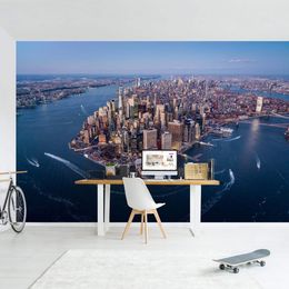 Bilderwelten Fototapete Stadt Motiv Wandtapete blau - Big City Life - New York Wohnzimmer Schlafzimmer
