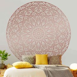Bilderwelten Mustertapete Mandala Ornament in Kupfergold
