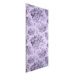 Bilderwelten Alu-Dibond Outdoor Bild Zartes Aquarell Fliederbl&uuml;ten Muster