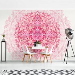 Bilderwelten Mustertapete Mandala Aquarell Ornament pink