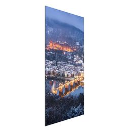 Bilderwelten Alu-Dibond Outdoor Bild Winterliches Heidelberg