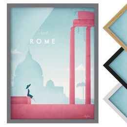 Bilderwelten Bild mit Rahmen - Hochformat Reiseposter - Rom