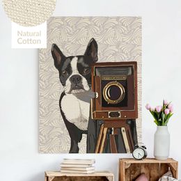 Bilderwelten Leinwandbild - Hochformat Tierfotograf Terrier