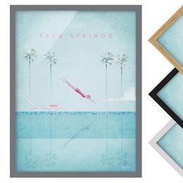 Bilderwelten Bild mit Rahmen - Hochformat Reiseposter - Palm Springs