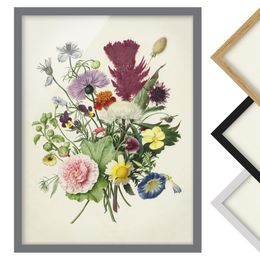 Bilderwelten Bild mit Rahmen - Hochformat Blumenstrau&szlig; von 1680