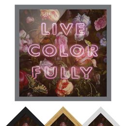 Bilderwelten Bild mit Rahmen - Quadrat Live Color Fully