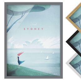 Bilderwelten Bild mit Rahmen - Hochformat Reiseposter - Sidney